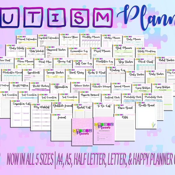 Autism Planner Inserts - Etsy
