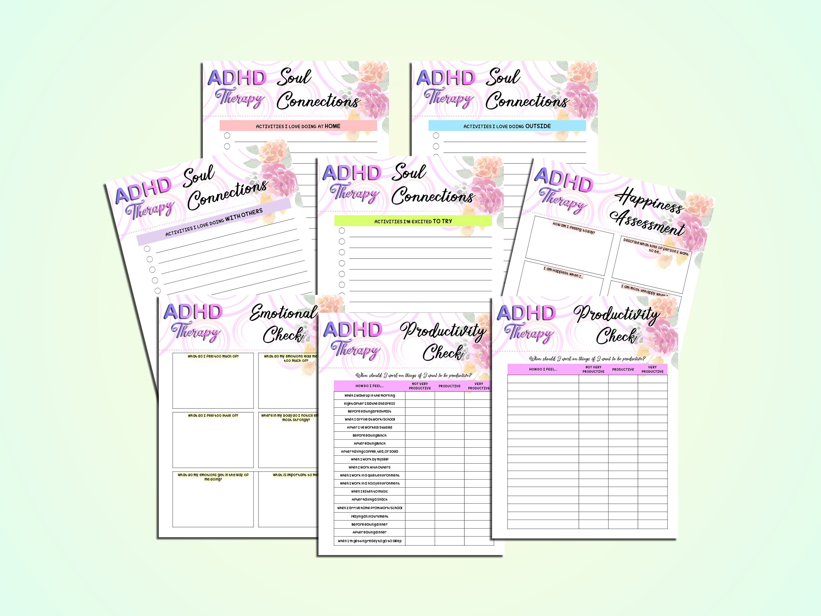 Ultimate ADHD Therapy Planner ADD Printable School Project Digital ...