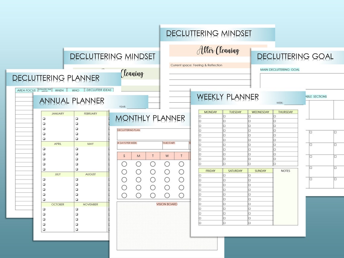 Declutter Planner Decluttering Printable Home Organizing - Etsy