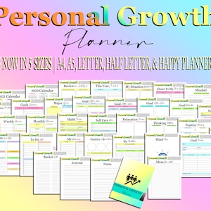 Personal Growth Journal Life Planner Printable Mental Health Digital ...