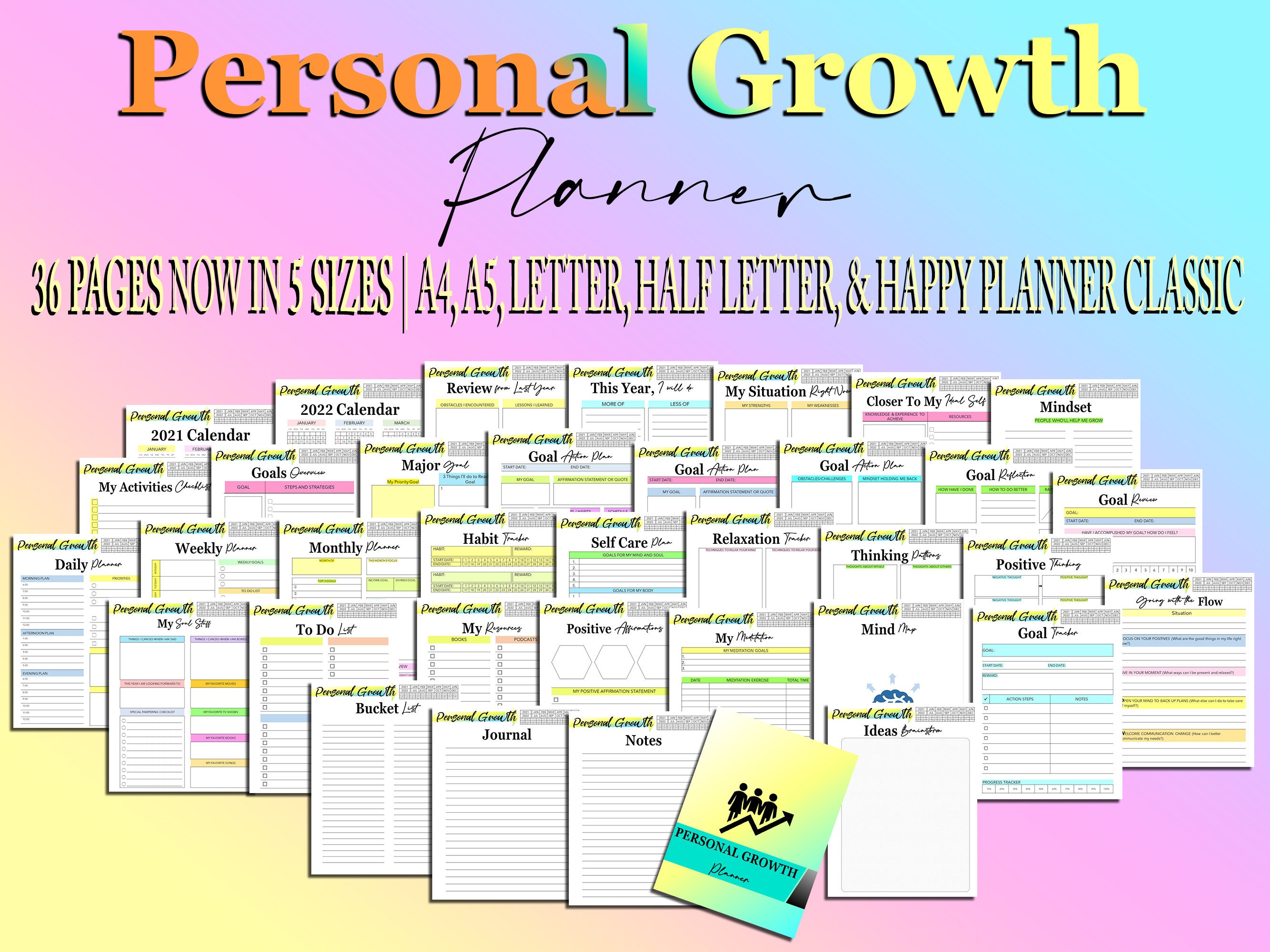 Personal Growth Journal Life Planner Printable Mental Health - Etsy UK