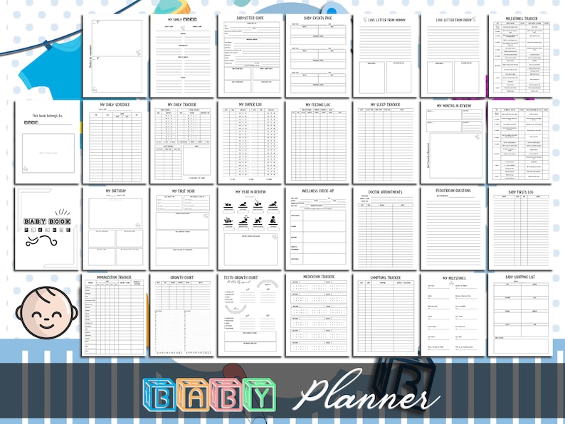 Baby Planner Printable Feed Digital Download Baby Book - Etsy