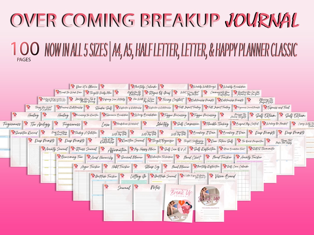 Breakup Recovery Journal Breakup and Trauma Processing Journal Grief ...