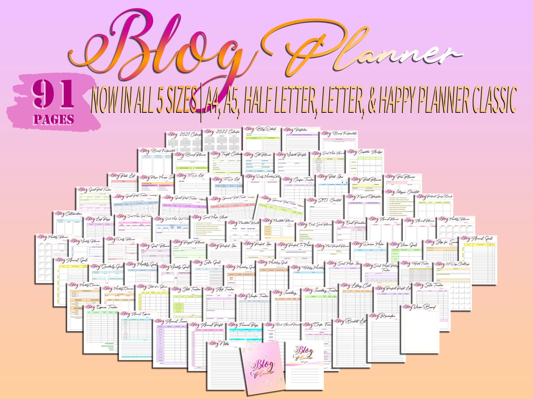 Ultimate Blog Planner Blog Post Printable Influencer Website Digital ...
