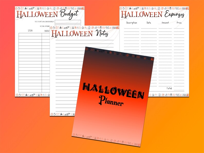 Halloween Planner Printable Holiday Planner Digital Download | Etsy
