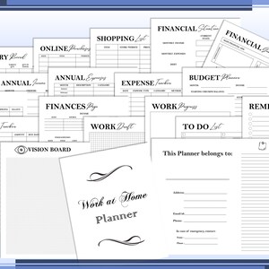 Work From Home Planner Printable Daily Work Planner Home Business ...