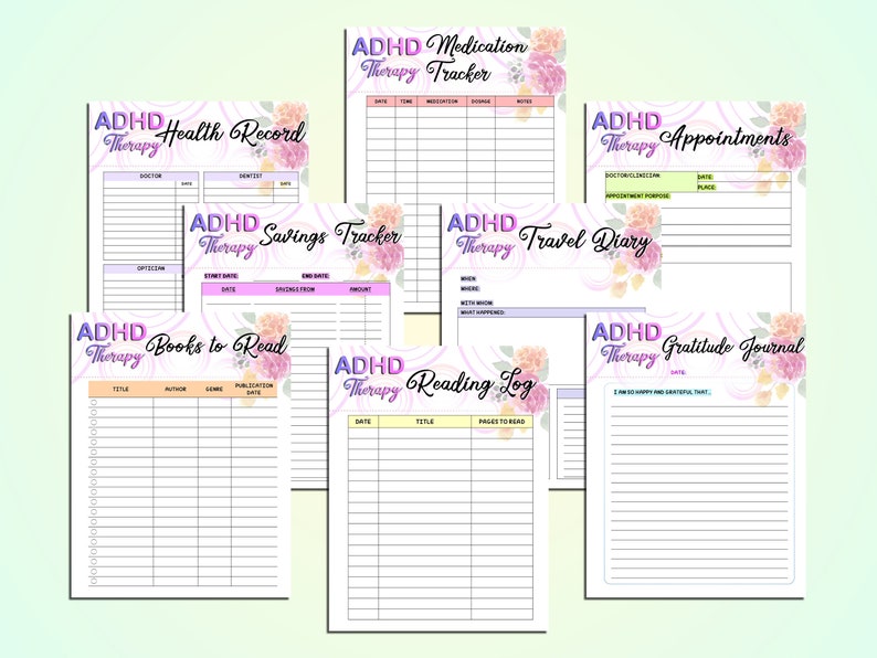 Ultimate ADHD Therapy Planner ADD Printable School Project Digital ...