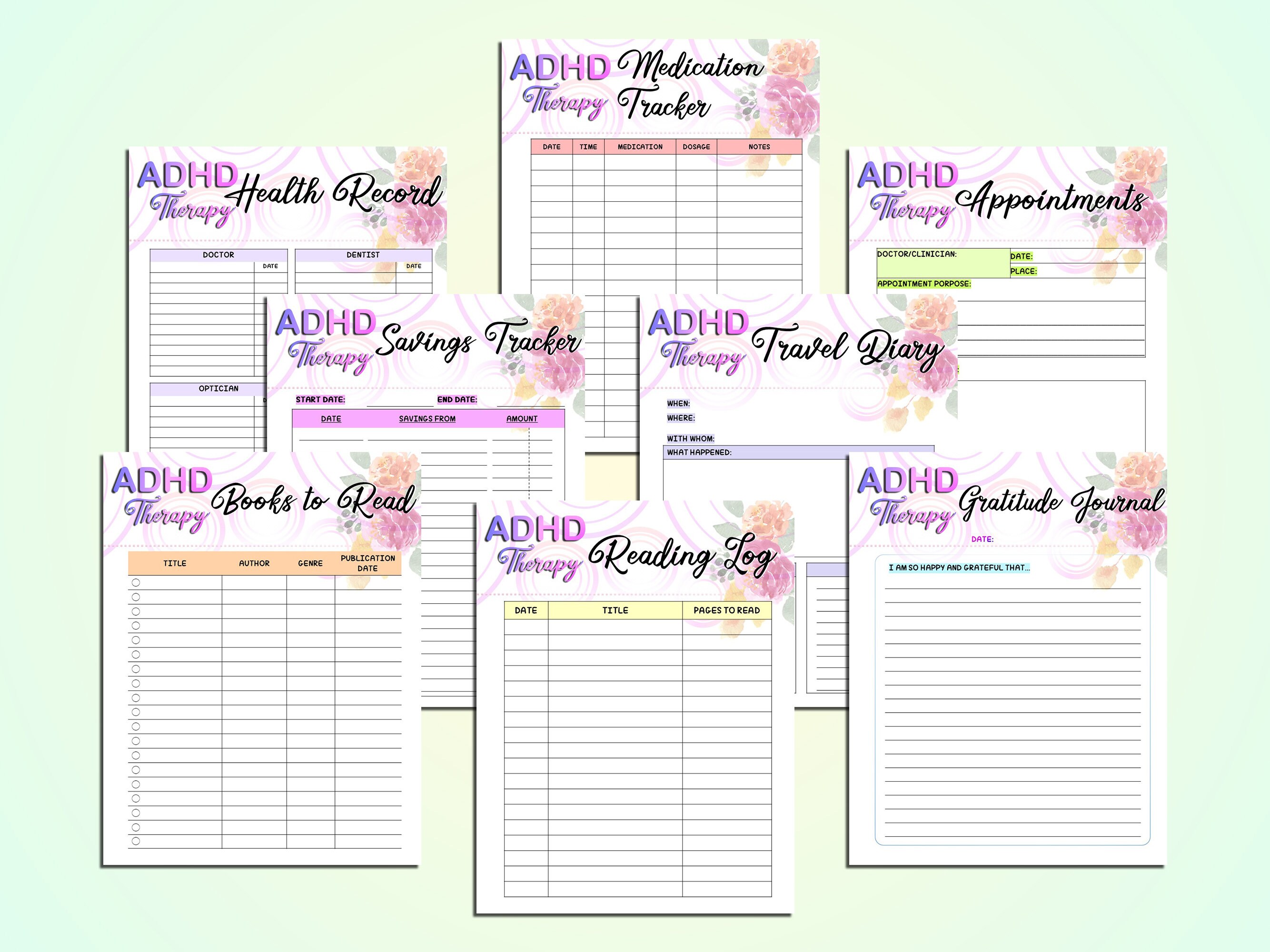 Ultimate ADHD Therapy Planner ADD Printable School Project Digital ...