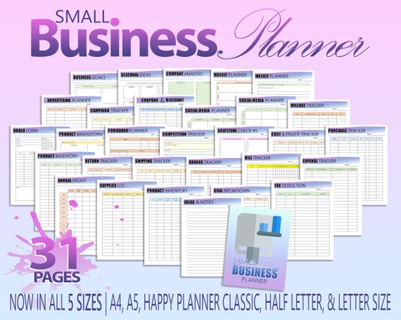 Small Business Planner Printable Etsy Shop Seller Organizer | Etsy