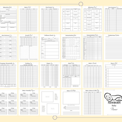 Newborn Baby Planner Digital Download Baby Book Memories - Etsy