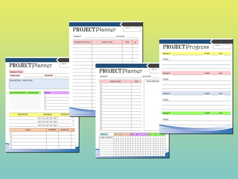 Productivity Planner Printable Daily Goal Tracker Digital - Etsy