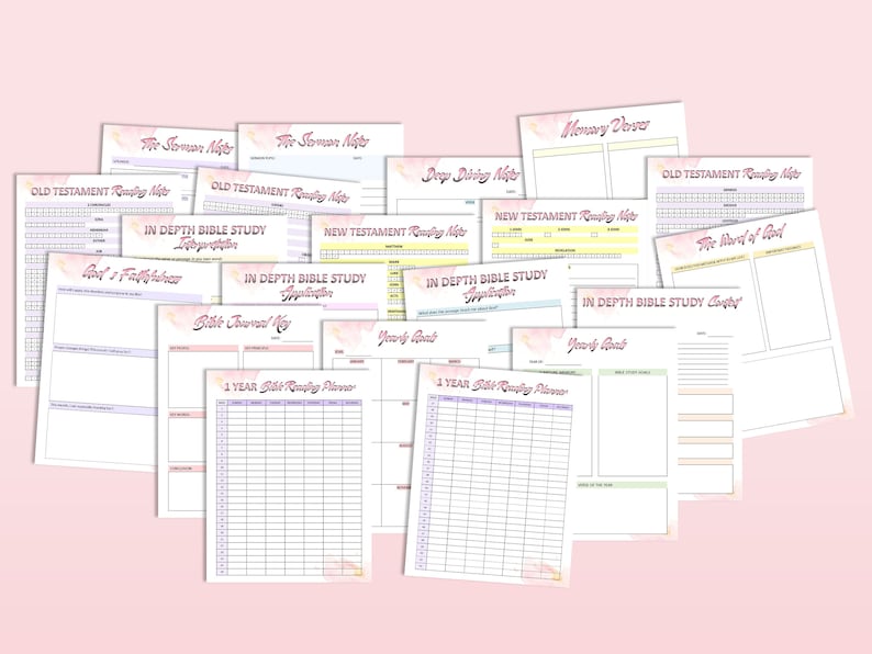 Faith Planner Bible Journal Printable Devotional Planner Bible Study ...