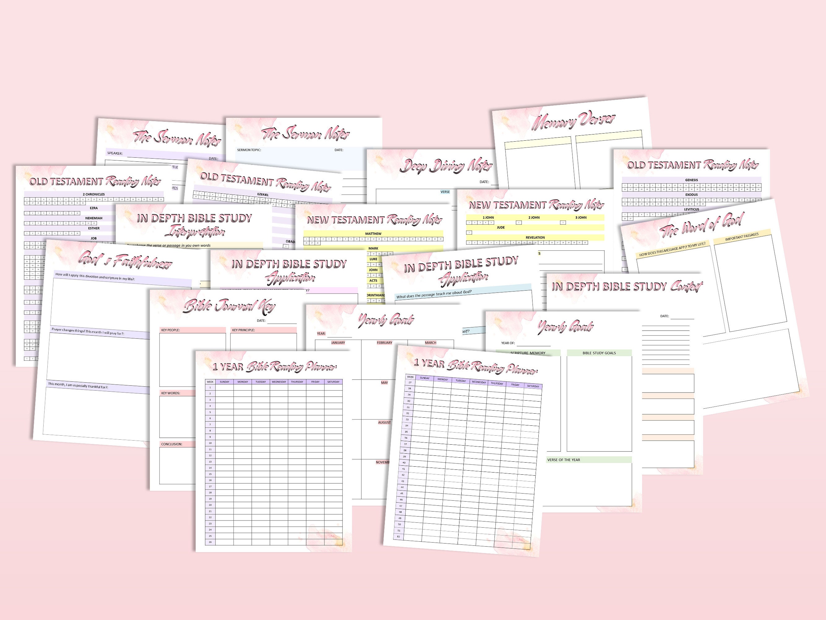 Faith Planner Bible Journal Printable Devotional Planner Bible - Etsy