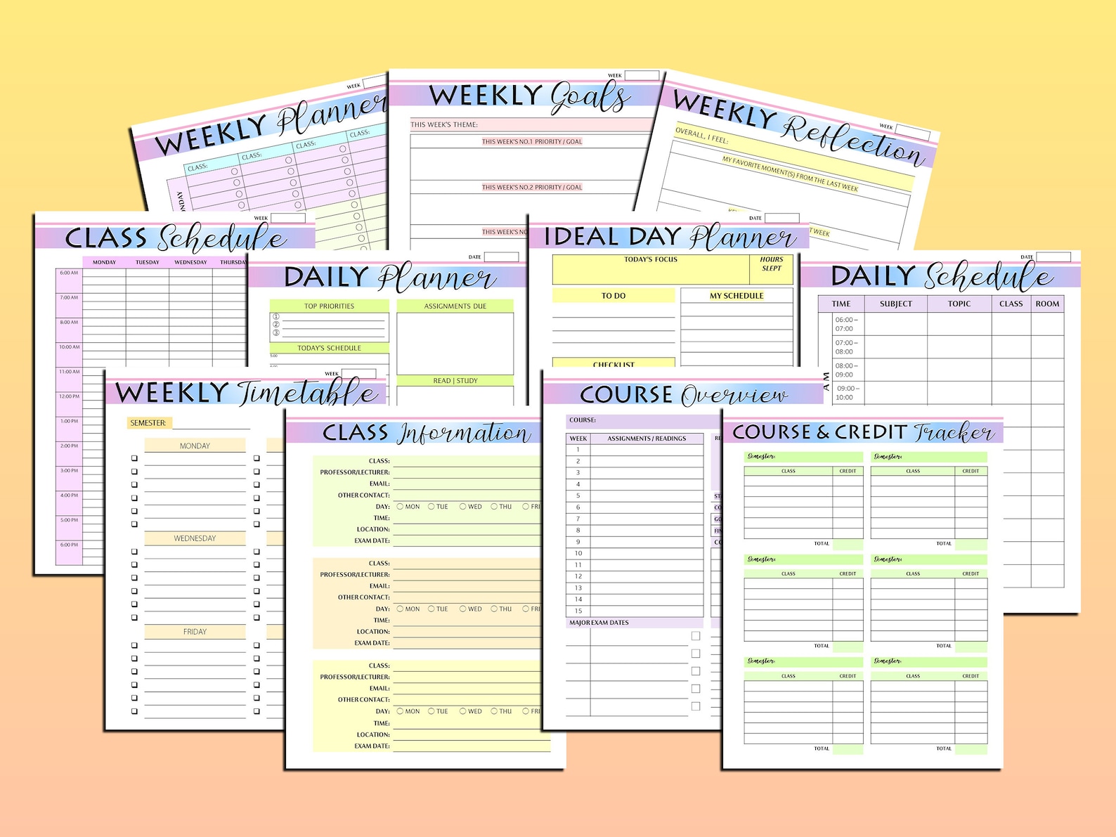 College Planner Printable Planning Visit Student Digital - Etsy