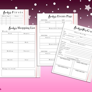 Baby Girl Planner Printable Digital Download Baby Book Memories Planner ...