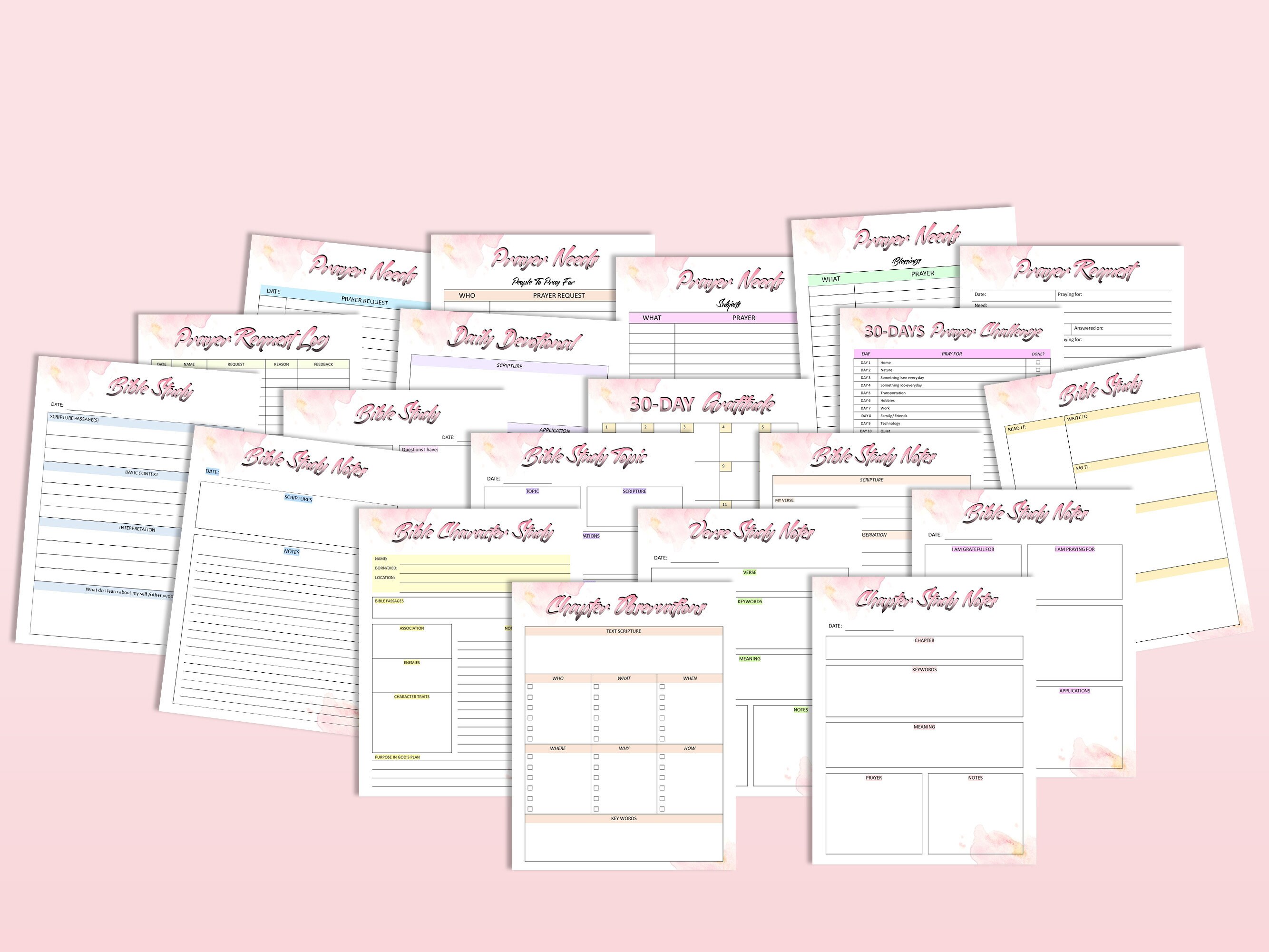 Faith Planner Bible Journal Printable Devotional Planner Bible Study ...