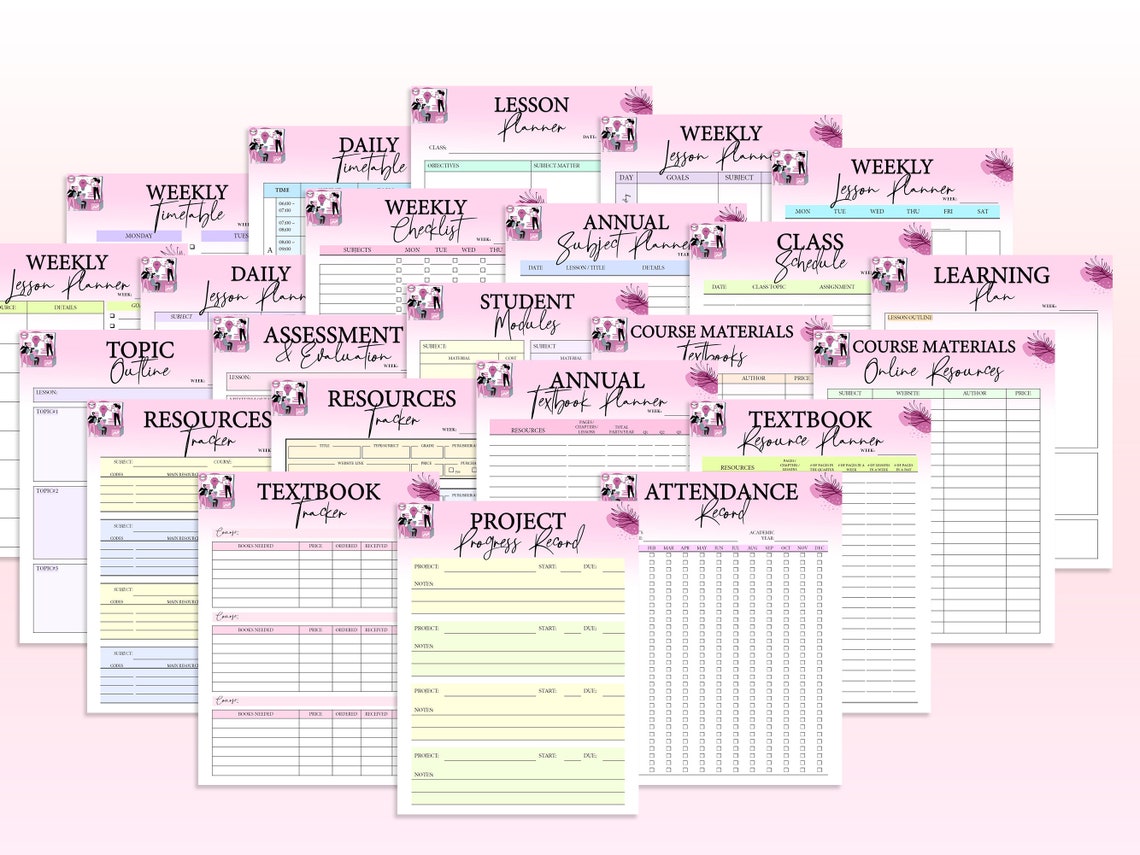 Professor Planner College School Printable Academic Digital - Etsy
