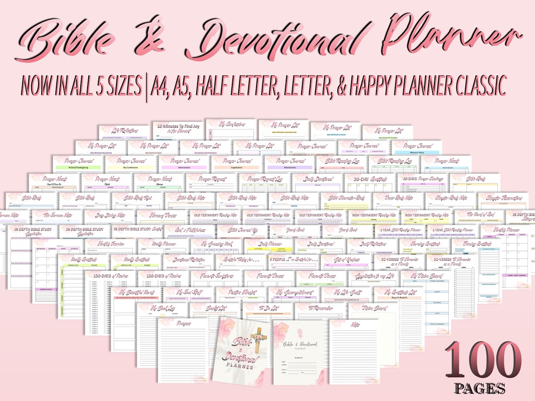 Faith Planner Bible Journal Printable Devotional Planner Bible Study ...