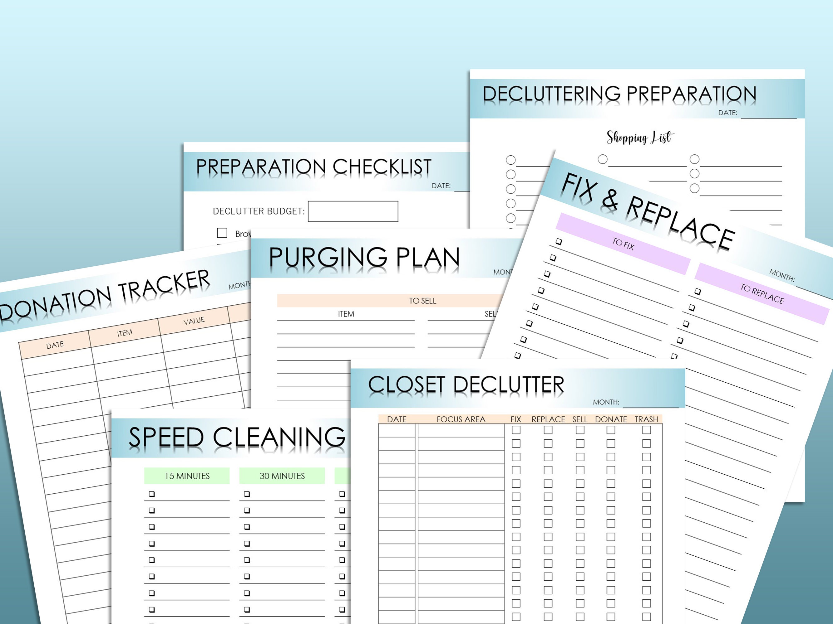 Declutter Planner Decluttering Printable Home Organizing - Etsy