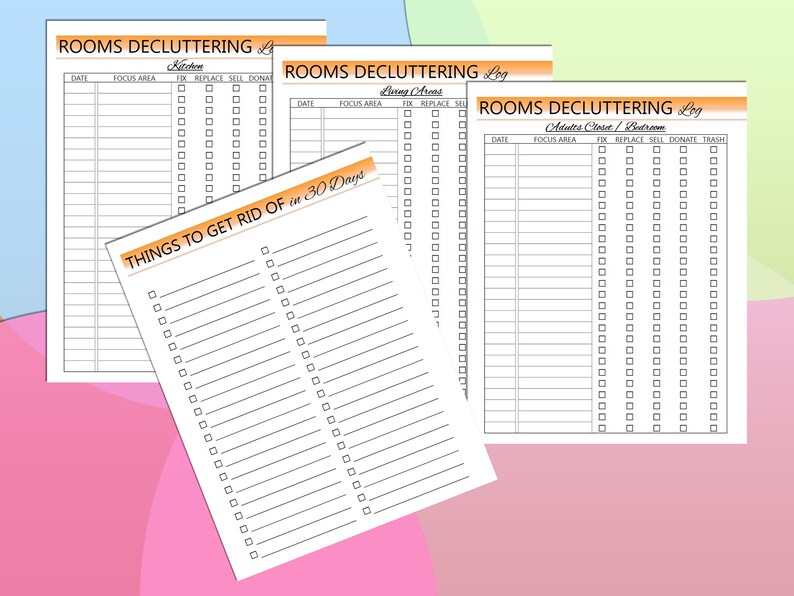 Home Decluttering Planner Printable Home Organizing Checklist - Etsy