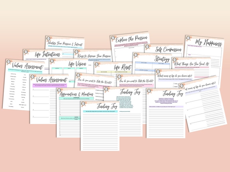 Life Purpose Planner Self Care Journal Live Life Purposefully - Etsy