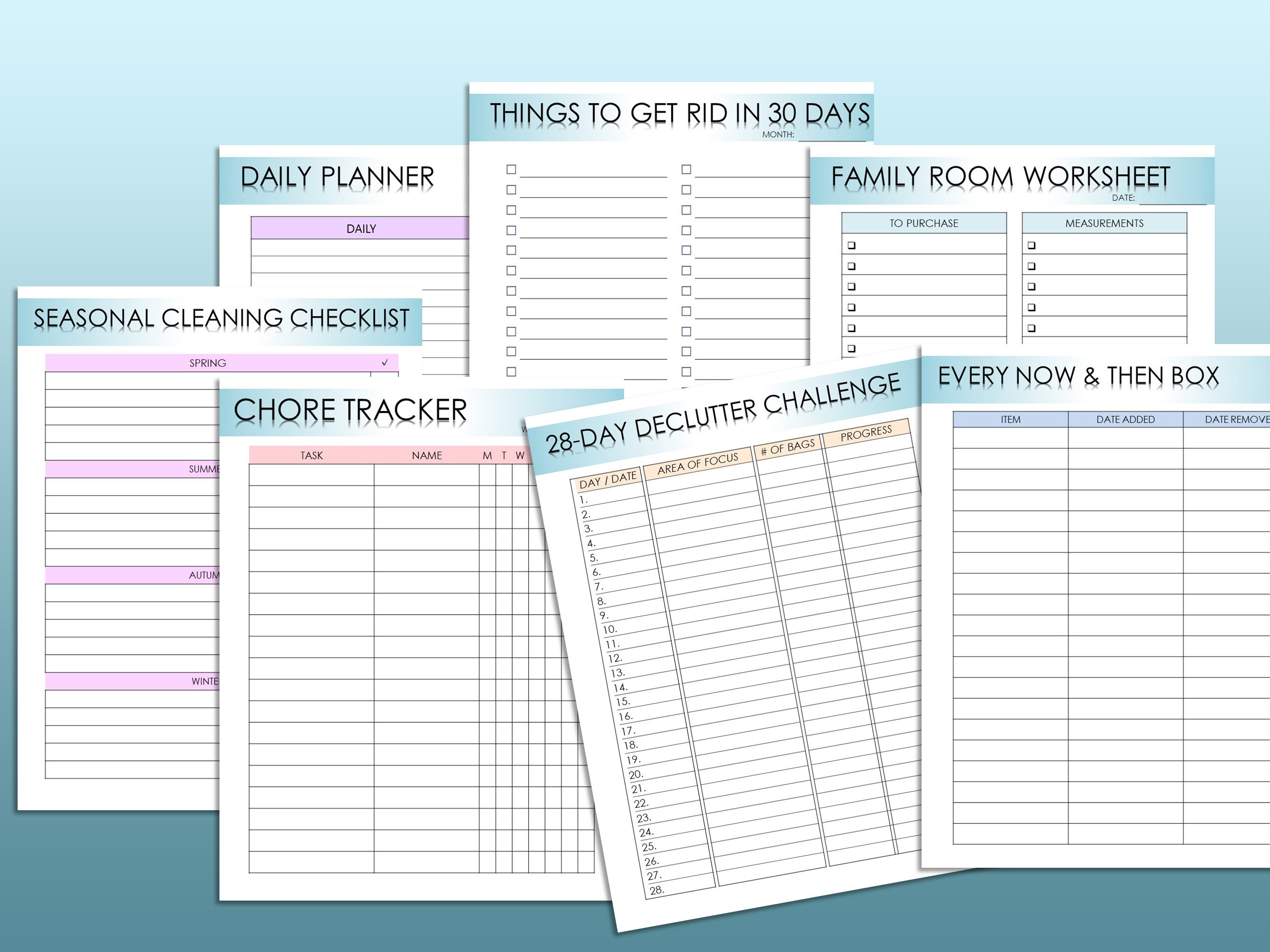 Declutter Planner Decluttering Printable Home Organizing - Etsy
