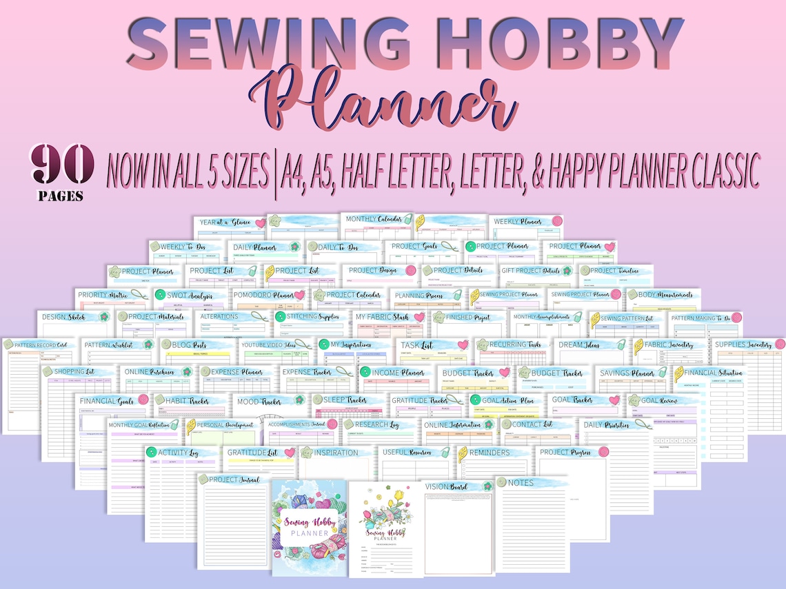 Sewing Planner Journal Notebook Organizer Fashion Design - Etsy