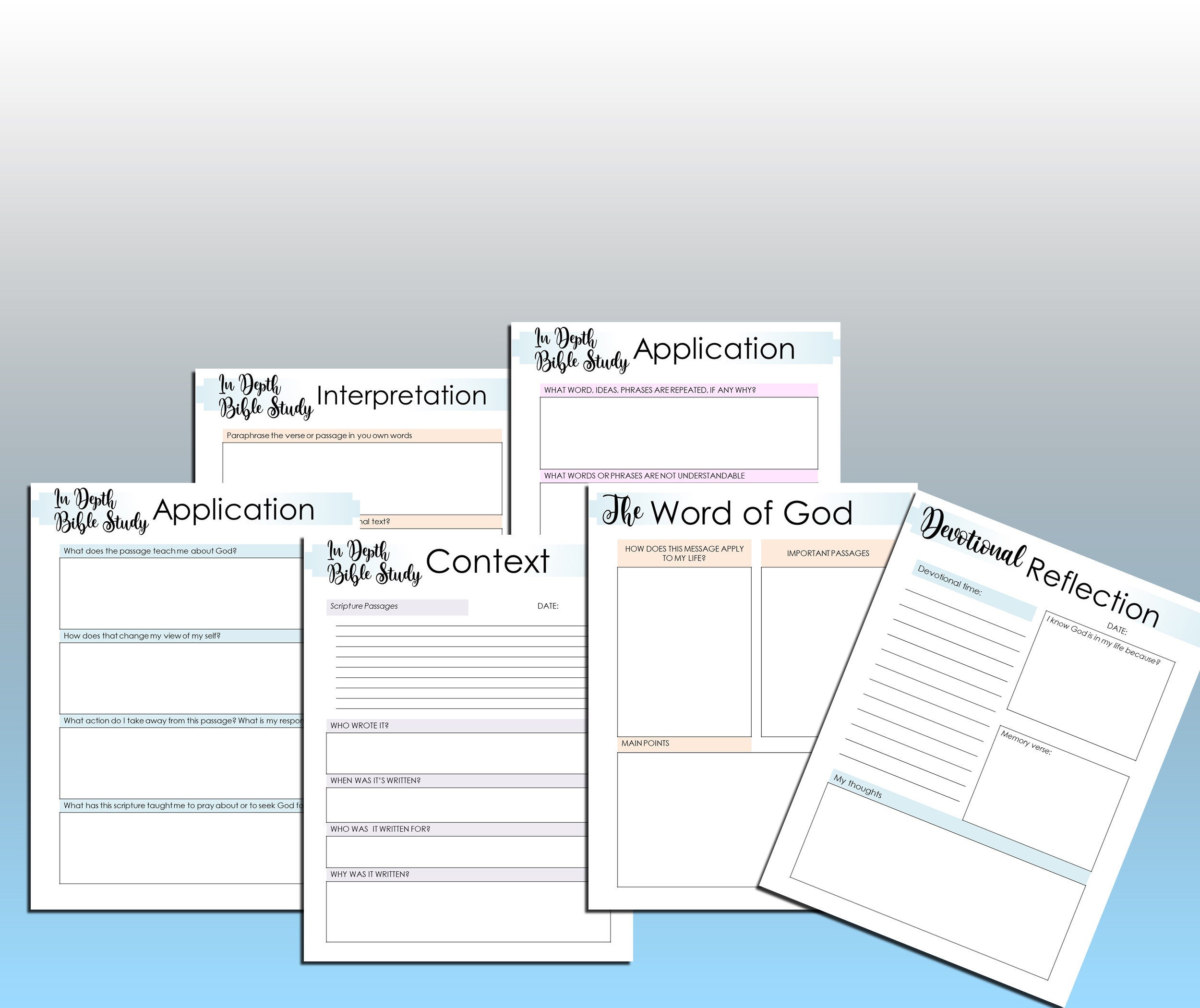 Devotional Journal Printable Bible Study Planner Prayer - Etsy