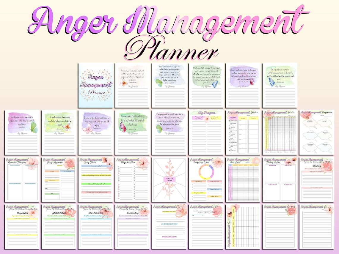 Anger Management Journal Counseling Therapy Planner Printable - Etsy España