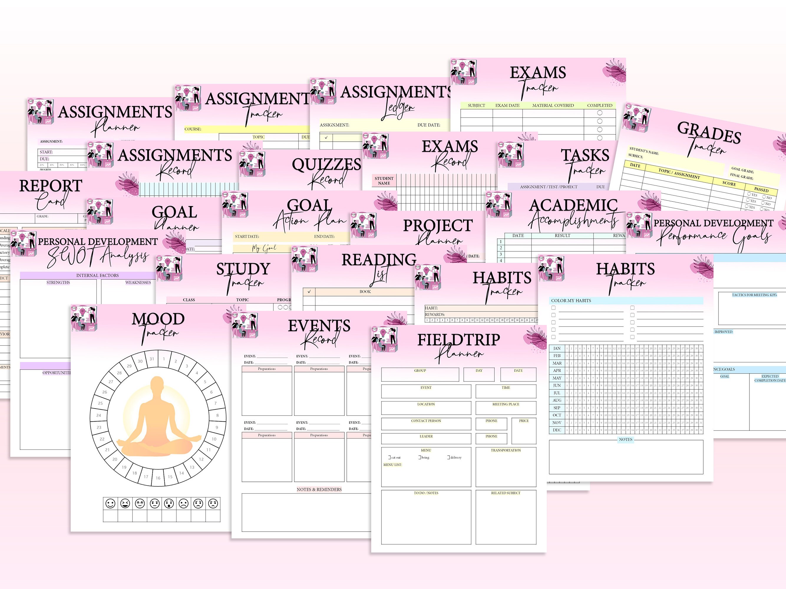 Professor Planner College School Printable Academic Digital Download ...