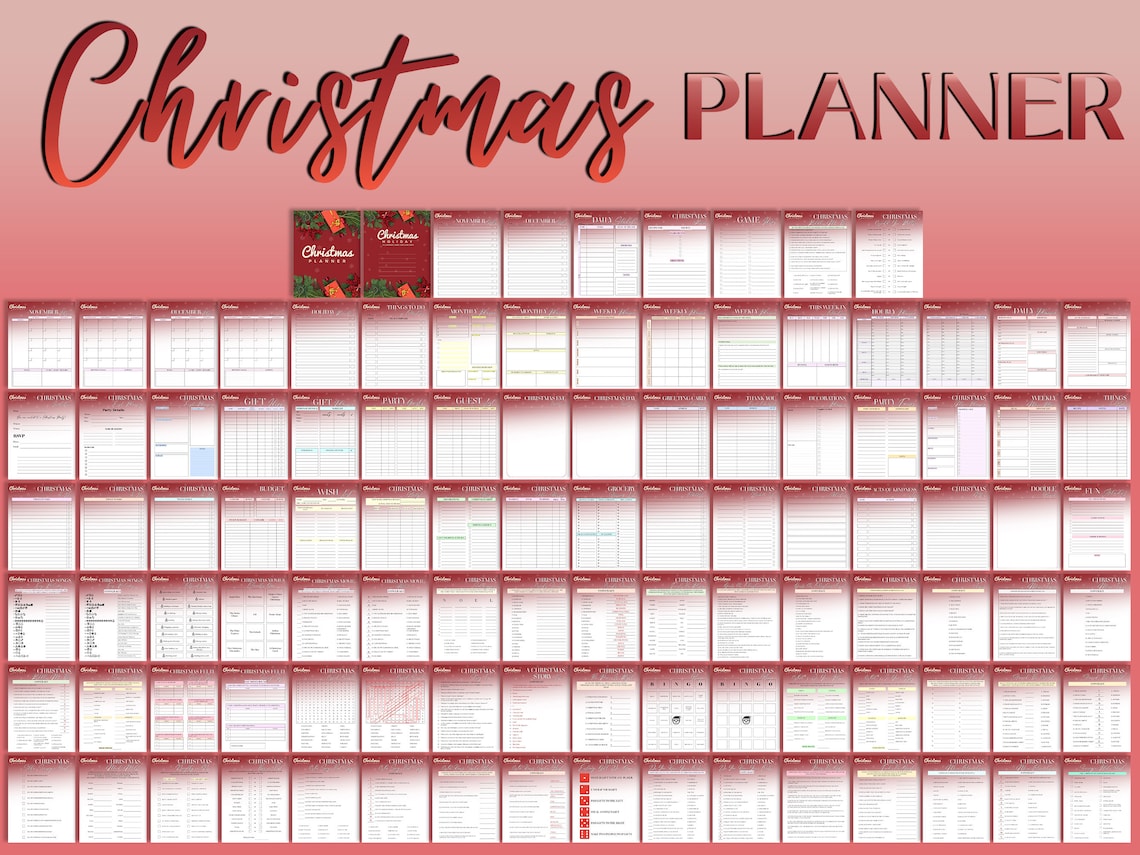 Christmas Planner Printable Holiday Planner Digital Download - Etsy
