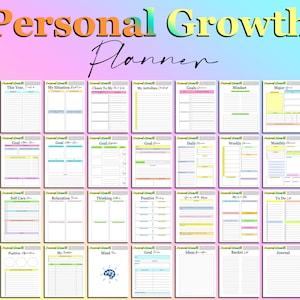 Personal Growth Journal Life Planner Printable Mental Health Digital ...