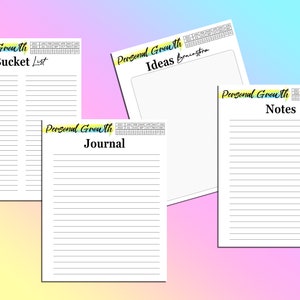 Personal Growth Journal Life Planner Printable Mental Health Digital ...