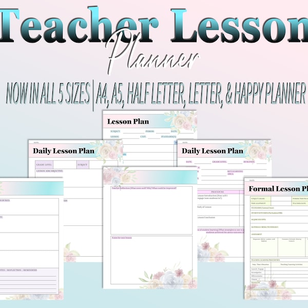 Teacher Digital Lesson Plan - Etsy