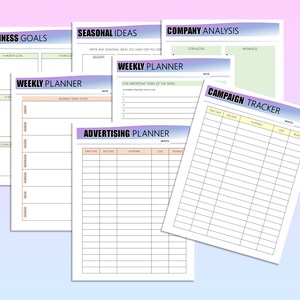 Small Business Planner Printable Etsy Shop Seller Organizer Freelance ...