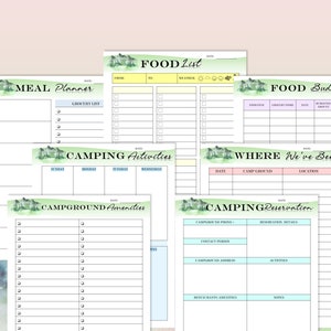 Camping Planner Travel Journal Vacation Girls Camp Boys Camp Summer ...