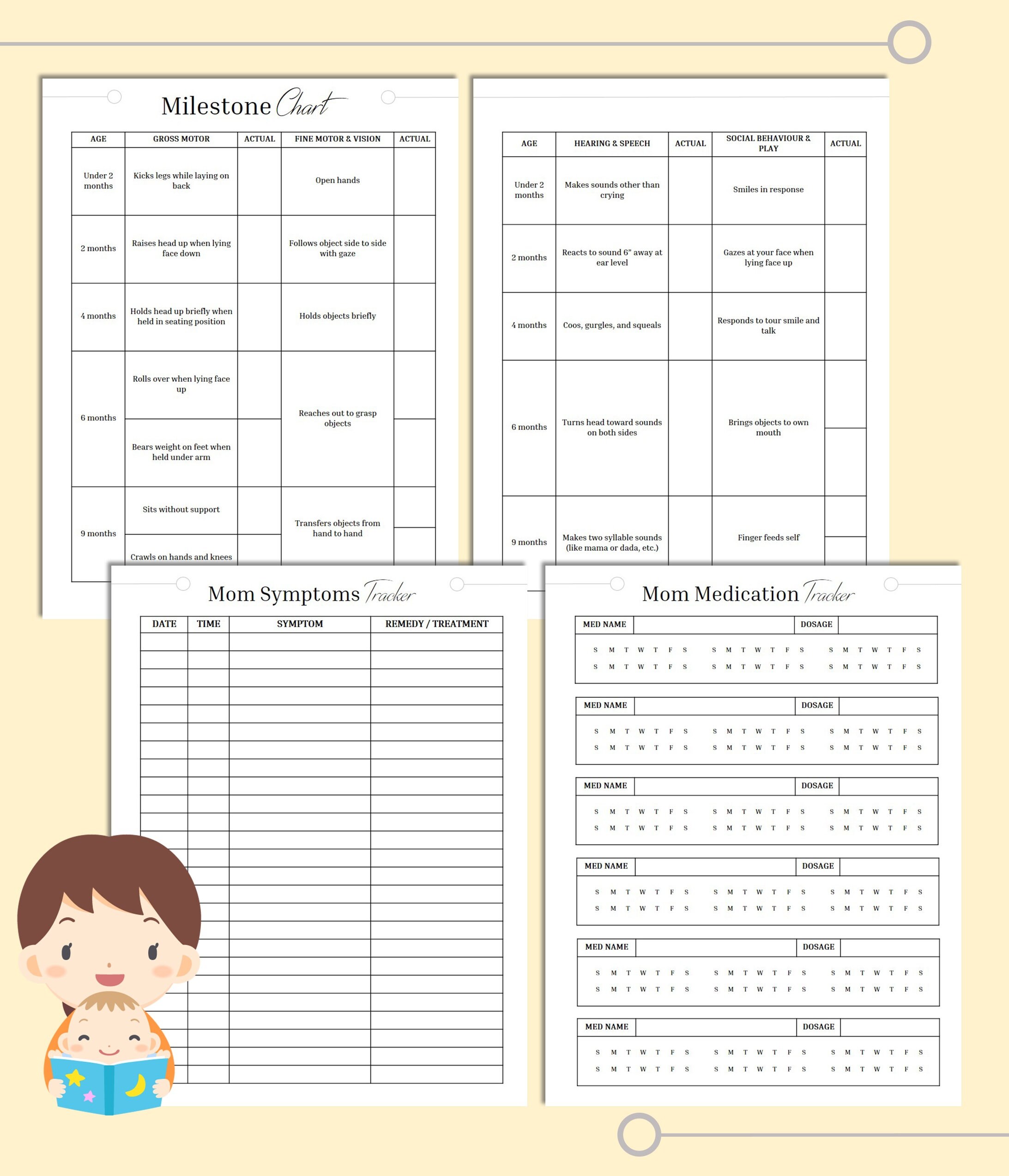 Newborn Baby Planner Digital Descargar Baby Book Recuerdos - Etsy España