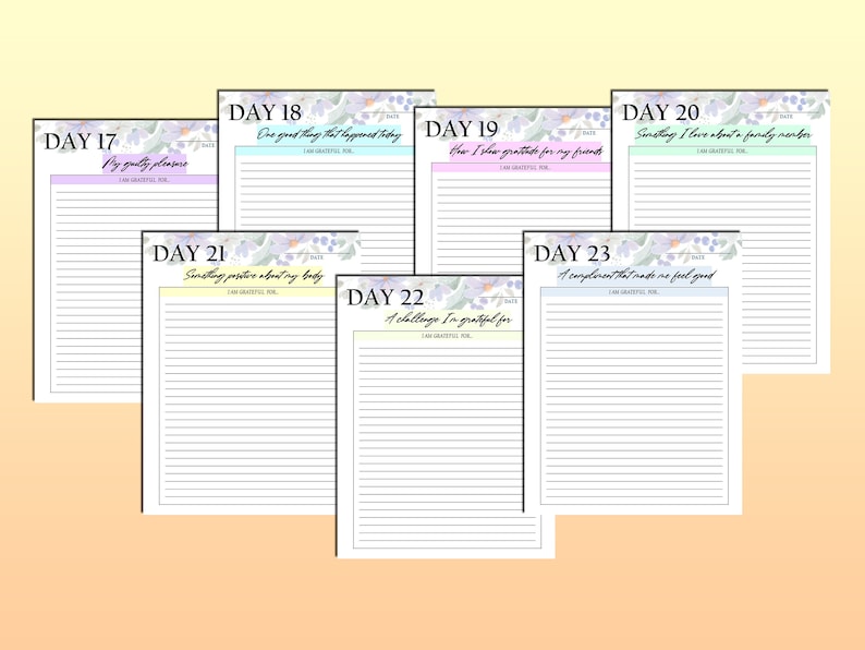 30 Day Gratitude Journal Printable Grateful Planner | Etsy