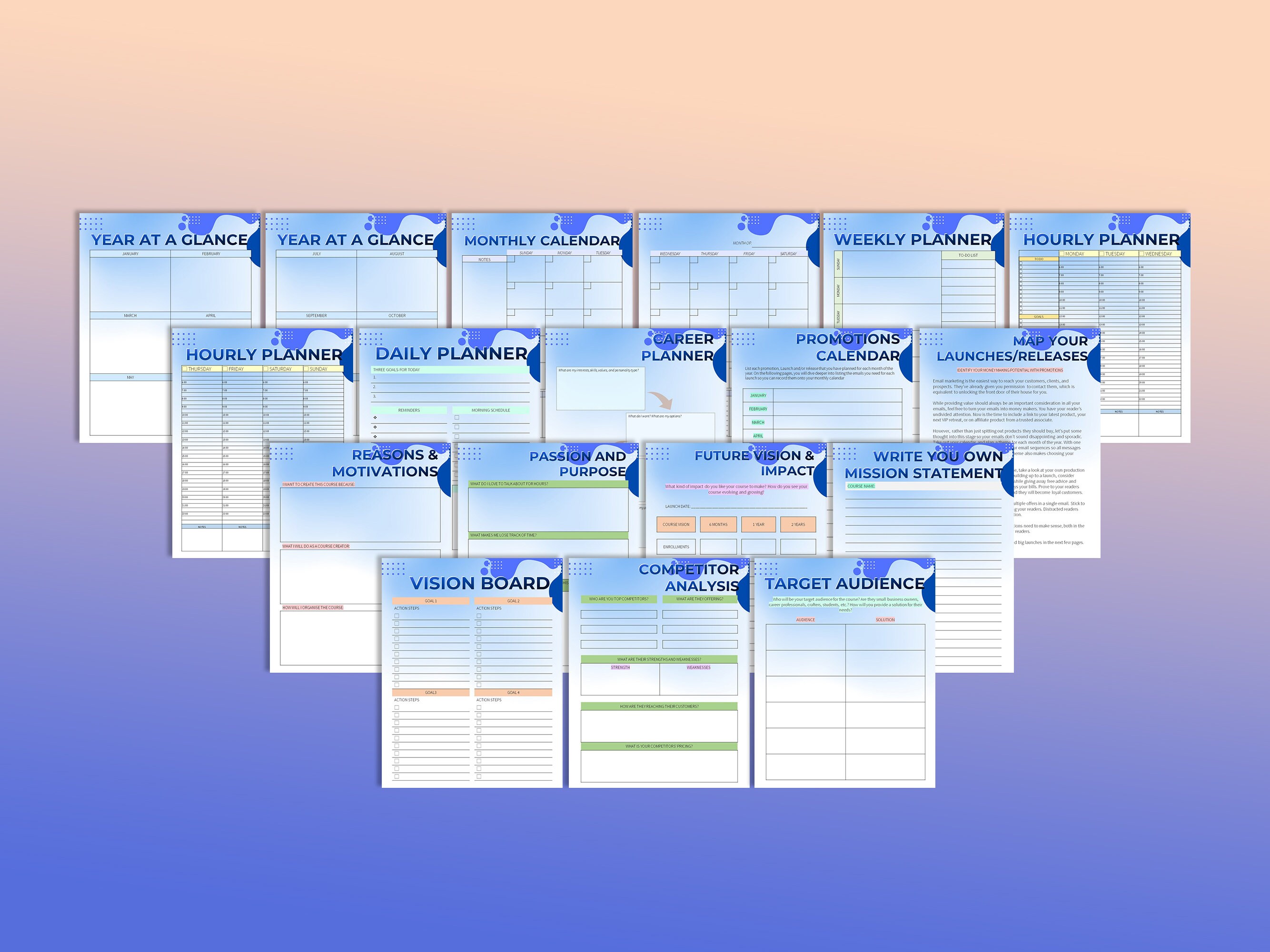 Online Course Creation Planner Printable Course Creator - Etsy