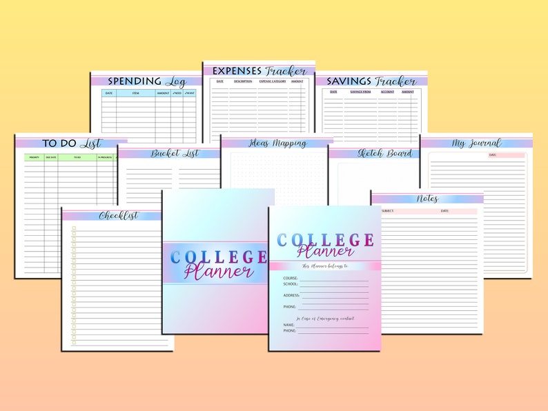 College Planner Printable Planning Visit Student Digital - Etsy