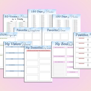 Bible Journaling Printable Bible Planner Prayer Sermons Scriptures ...