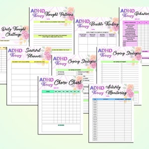 Ultimate ADHD Therapy Planner ADD Printable School Project Digital ...