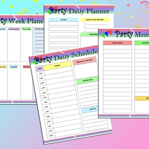 Event Planner Party Planner Printable Menu Planner Digital Download ...