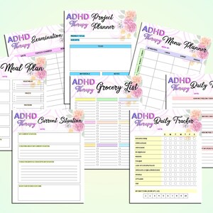 Ultimate ADHD Therapy Planner ADD Printable School Project Digital ...