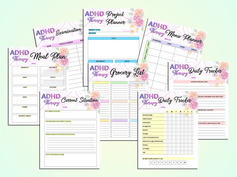 Ultimate ADHD Therapy Planner ADD Printable School Project - Etsy