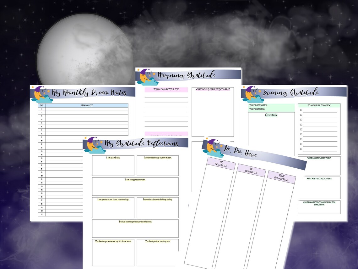 Dream Journal Dream Diary Printable Notebook Dreaming - Etsy