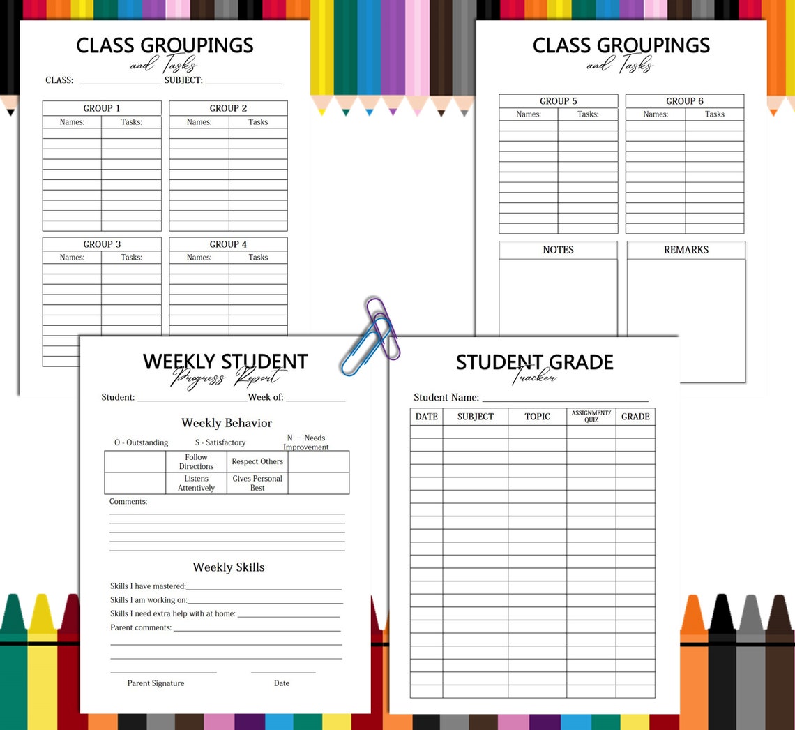 Teacher Planner Minimalistic School Printable Academic Digital - Etsy