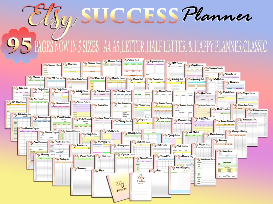Ultimate Etsy Success Planner Printable Etsy Shop Business Planner ...