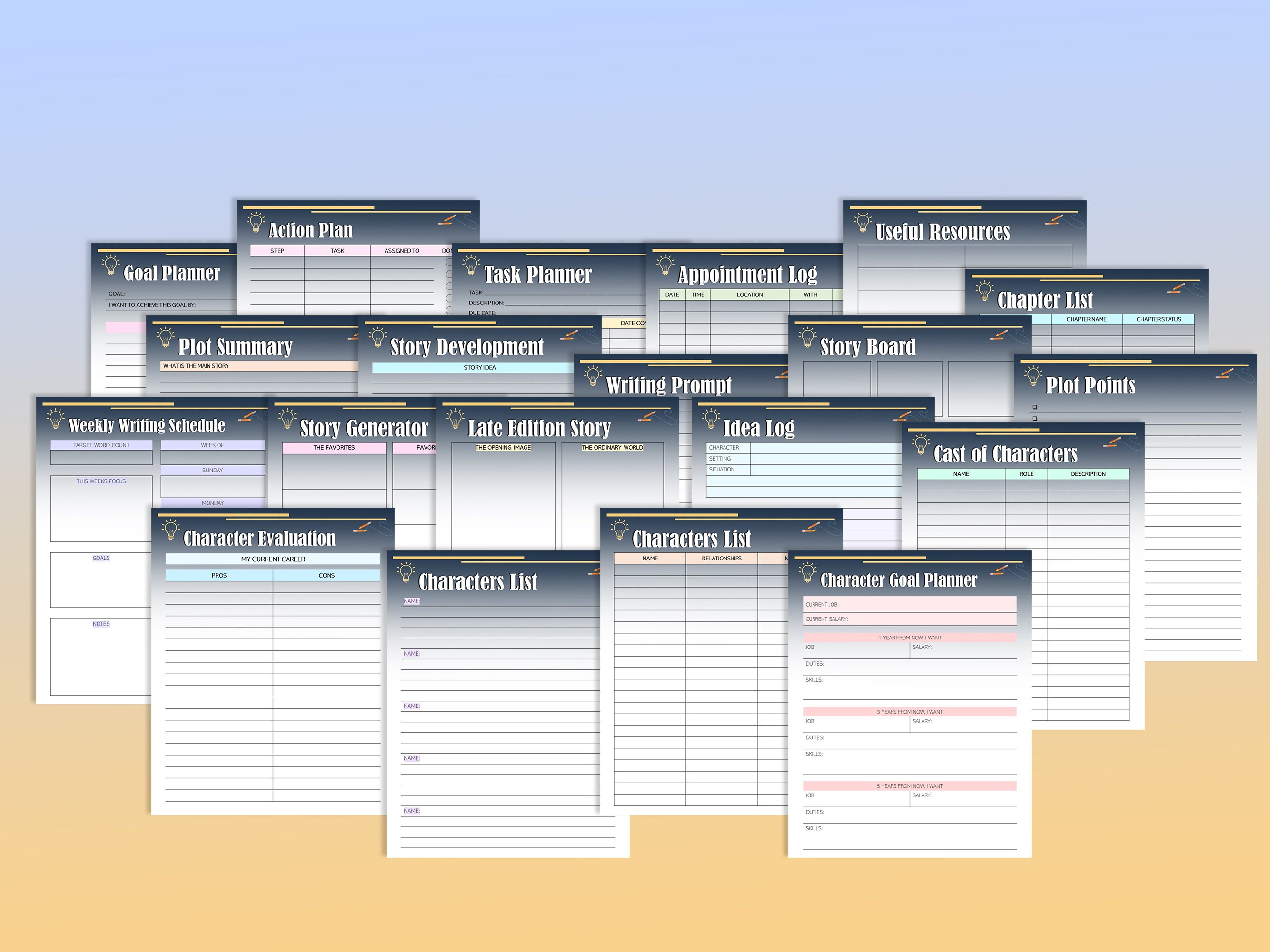 Writers Planner Author Notebook Novel Writer Book Writing Plot - Etsy