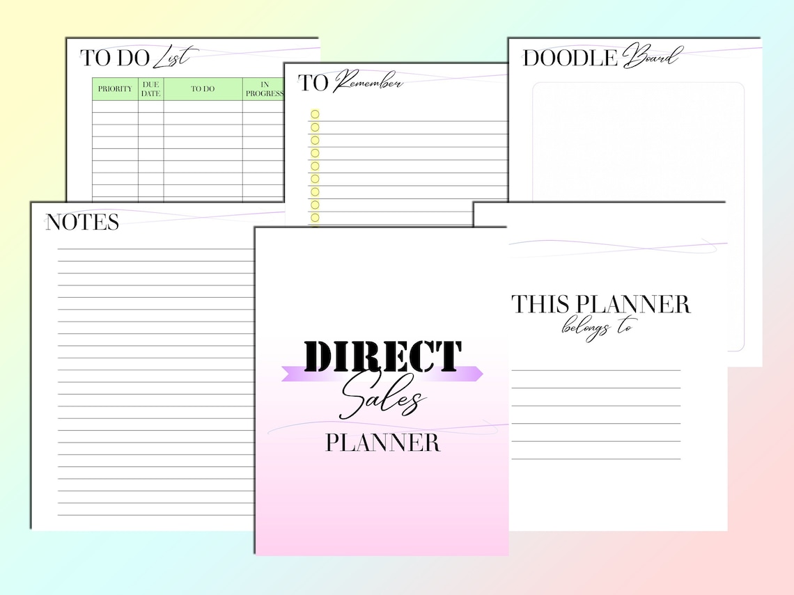 Direct Sales Planner MLM Printable Power Hour Small Business Digital ...